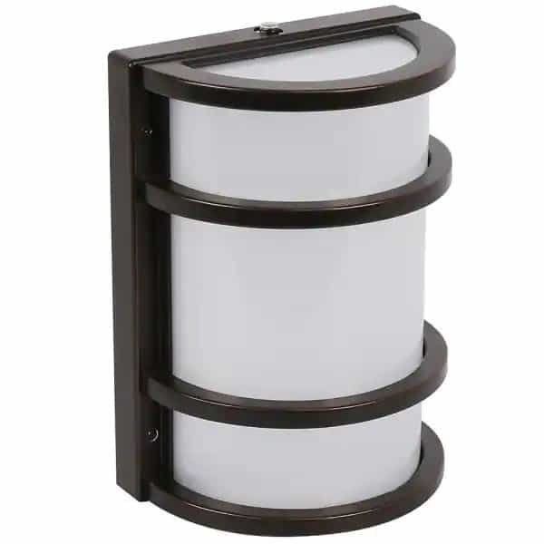 Feit Electric 73702 11.5-Watt Bronze Outdoor Security 6 in. Half Moon ...