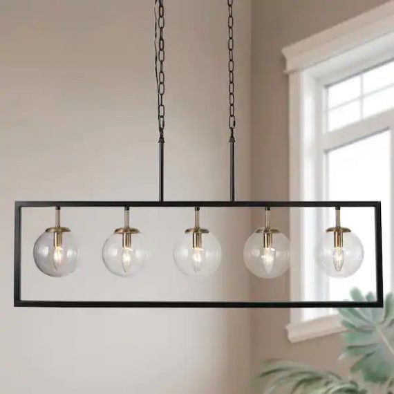 Uolfin C7B3UUHD24357QU Modern Island Chandelier Light Finn 5-Light ...
