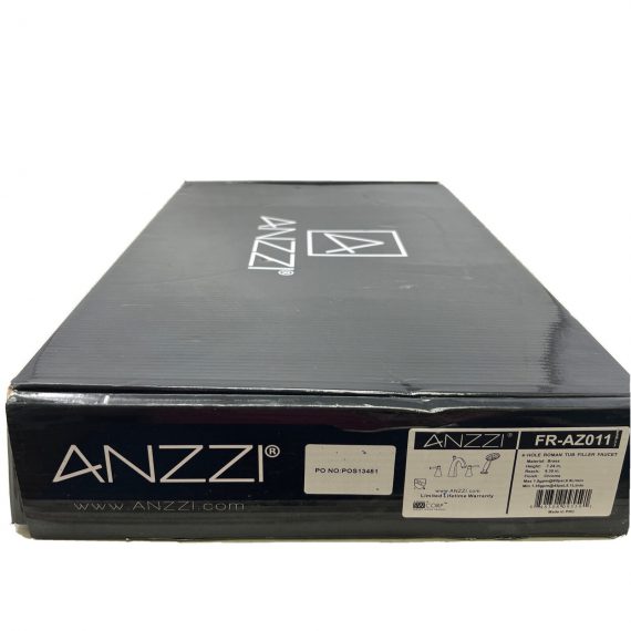 Anzzi FR-AZ011 Silver 4 Hole Roman Bath Tub Filler Faucet Chrome W ...