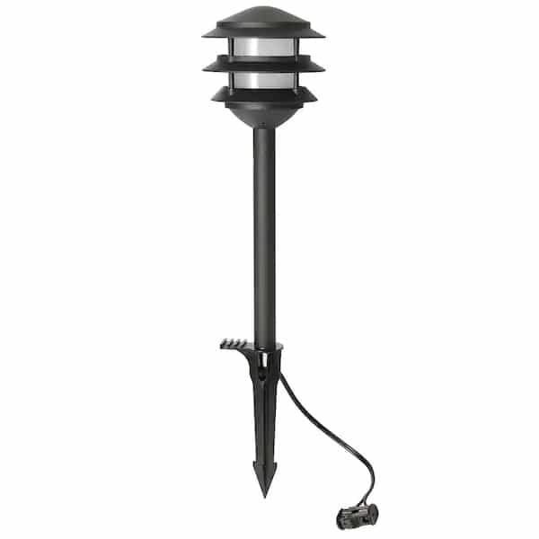 Hampton Bay 93999 Low Voltage Matte Black Outdoor Integrated LED ...