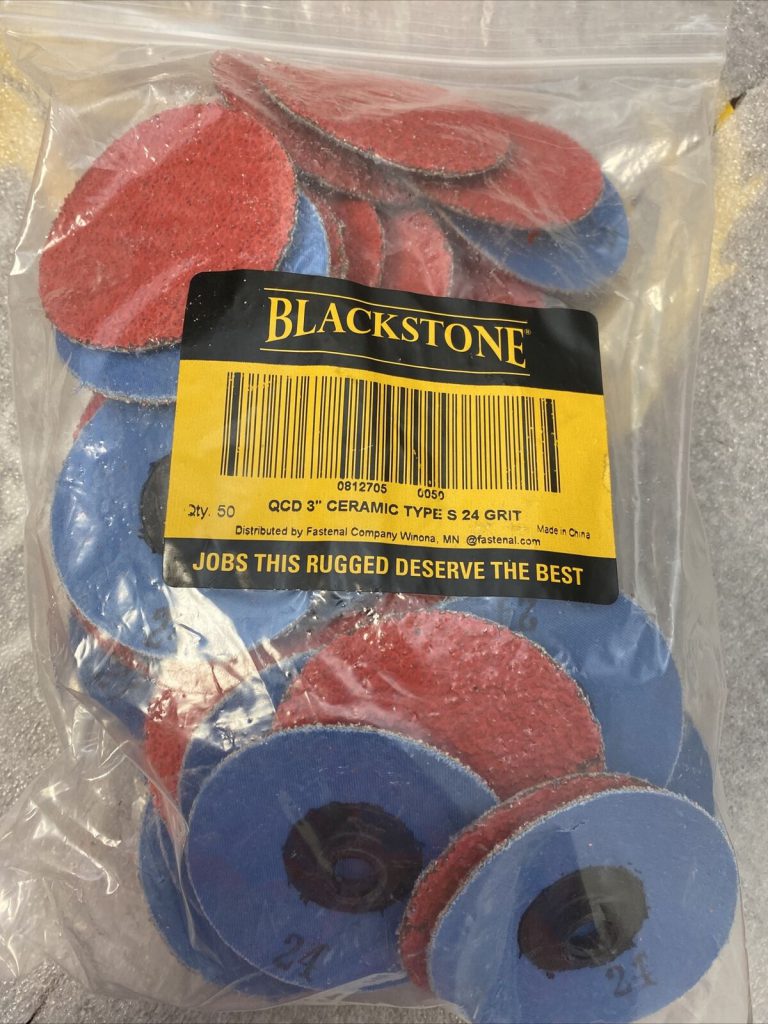 50 Blackstone® 3" CERAMIC Type S Quick Change Disc 24 GRIT