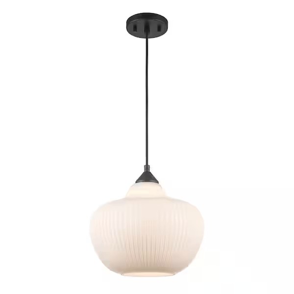 Home Decorators Collection BAL-2001-PD-BK Pompton 1-light Black Pendant ...