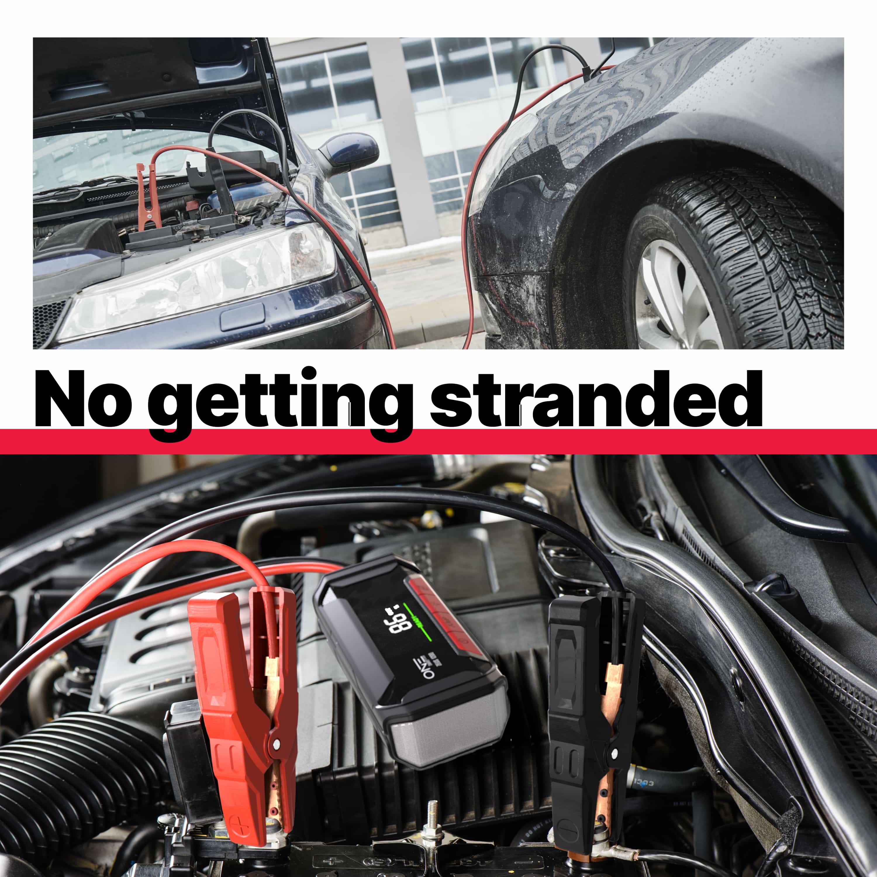 ONE Jump Starter 2000A Peak Battery Pack, Ultrasafe Car Battery ...