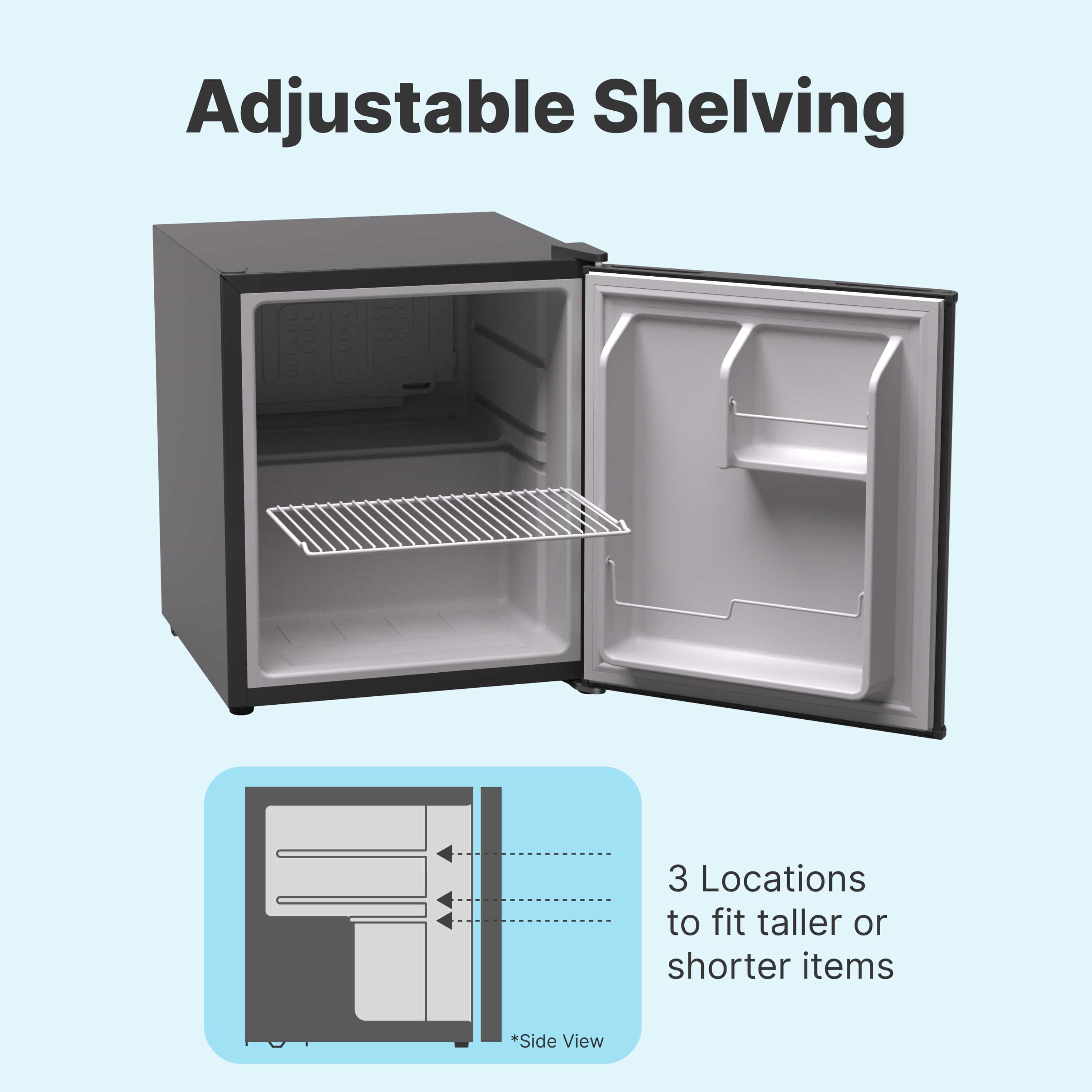 SnowLion 43L Premium Solid Door Beverage Refrigerator 1.5 Cu. ft ...