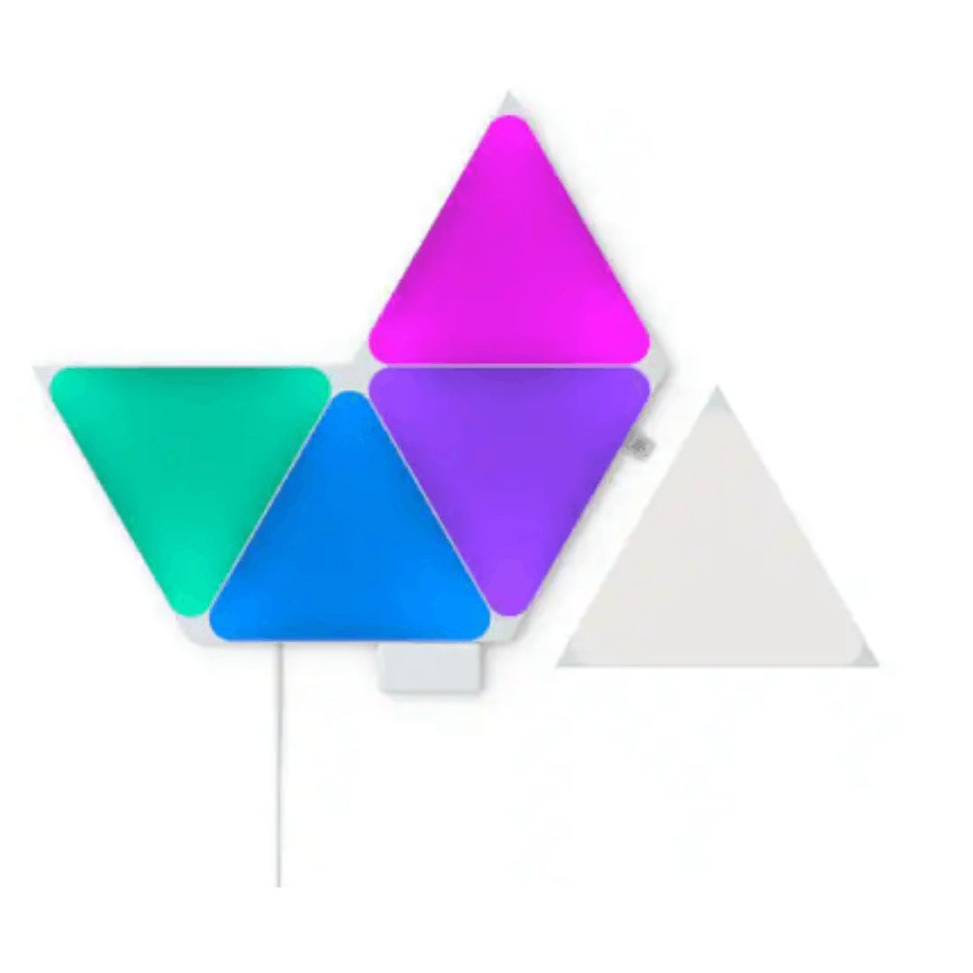 EcoSmart SQHDK03-5TW Smart Color Changing Dimmable 5 Geometric Triangle LED Light Panels Powered ...