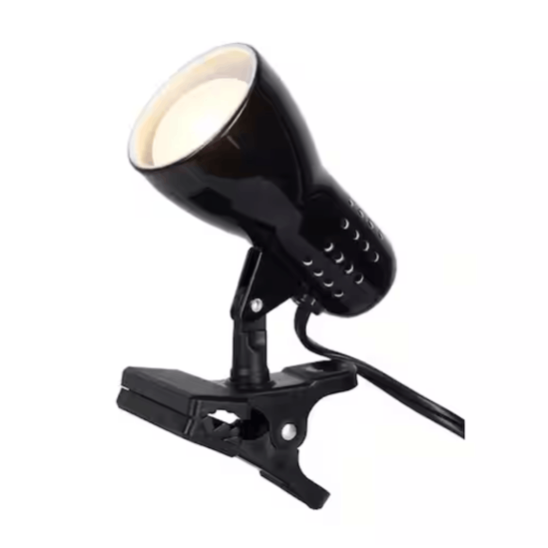 24290-000 5.25 in. Black Plug-In Clip-On Desk Lamp