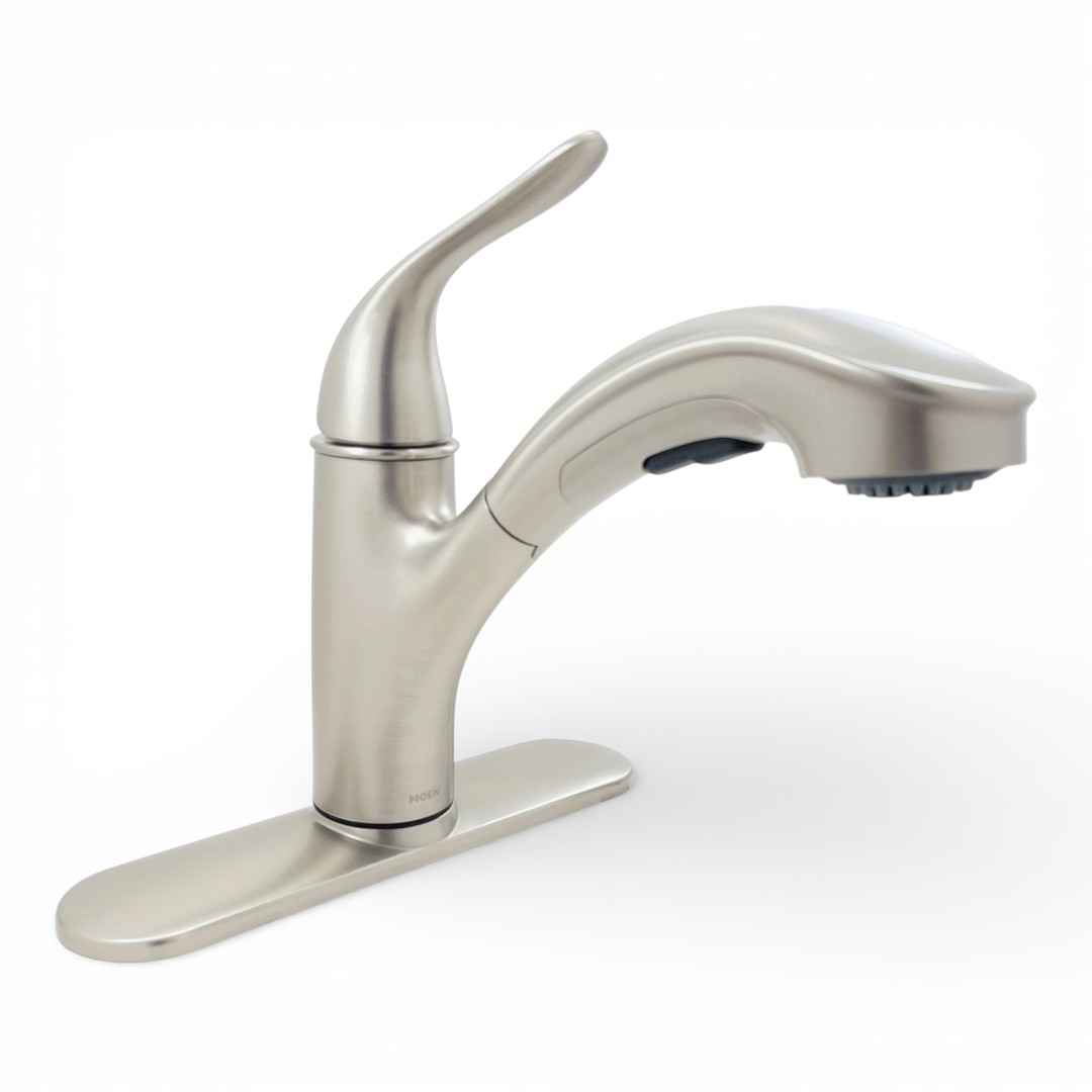 87557SRS Single-Handle Pull-Out Sprayer Kitchen Faucet with High ...